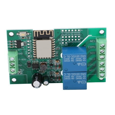 Fyydes Wi-Fi Relay Module Dual‑Channel PCB DC 8‑80V For ESP8266 ...