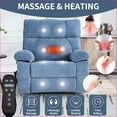 Recliners Power Lift Oversized Dual Motor with Massage & Heat, Hidden ...