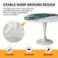 Abstract Marble Round Fitted Tablecloth with Elastic Edge, Water Duck ...