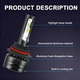 Fits Mercury Grand Marquis 1998-2005 9007/HB5 LED Headlight Bulb Kit ...