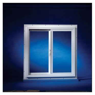 Duo Corp Thermal Insulated 32x18in Double Slider Basement Window, Vinyl ...