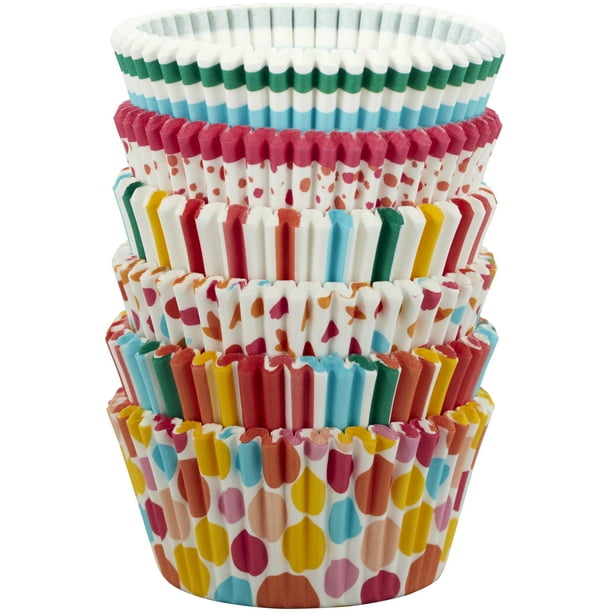 Wilton Rainbow, Striped and Polka Dot Standard Baking Cups, 150-Count ...