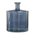 DecMode 18" Handmade Spanish Blue Recycled Glass Vase - Walmart.com