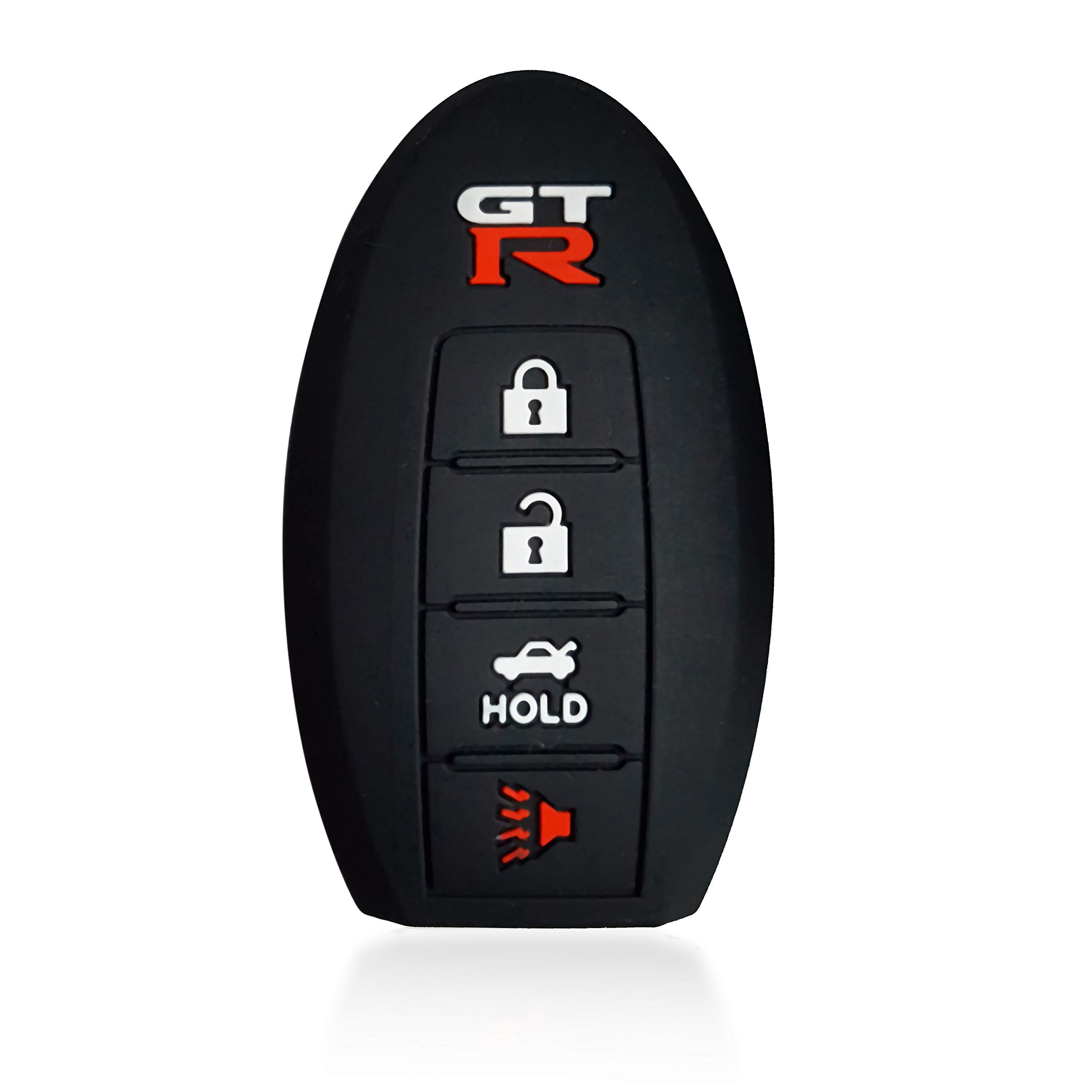 Dobrev Black 4 Buttons Silicone Case Protector Key Fob Smart Car Remote ...