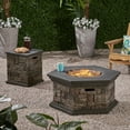 GDF Studio Troy Outdoor 40,000 BTU Lightweight Concrete Octagonal Fire ...