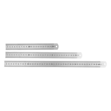 Business Source Nonskid Stainless Steel Ruler 12" Length - 1/16, 1/32 ...