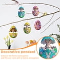 Easter Wooden Egg Pendants 16pcs, Cute Hanging Ornaments, Mini Decor ...