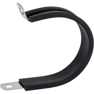 Steel Loop Hose Clamp, Rubber Cushioned, 2-1/2" Clamp ID, 1/2" Band ...