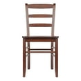 Winsome Wood Benjamin Ladder-Back Chairs, 2-PC Set, Walnut Finish ...