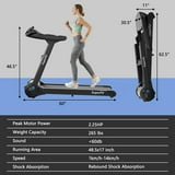 Goplus 2.25HP Foldable Treadmill Walking & Running Machine with LED ...