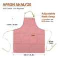 Bundlepro Kitchen Cooking Apron, Adjustable Bib Chef Apron with 2 ...