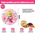 Princess Peach 80Pcs Party Tableware Set - 20 7" Plates, 20 9" Plates ...
