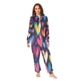 1-Pack Onesie Adult Hooded Pajamas, Soft Fleece Full Zip One Piece ...