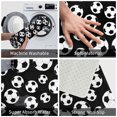 Bathroom Rugs Non Slip Washable - black white soccer football Kitchen ...