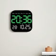 Luolandi Large Screen LED Digital Wall Clock Humidity Dual Alarm Smart ...
