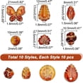 1 Box 100PCS 10Style Acrylic Bead Golden Metal Enlaced Mix Shapes Mixed ...