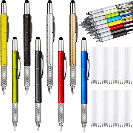 32 Pieces Pen for Men with 40 Pen Refills, 6 in 1 Multi Tech Tool Pen ...