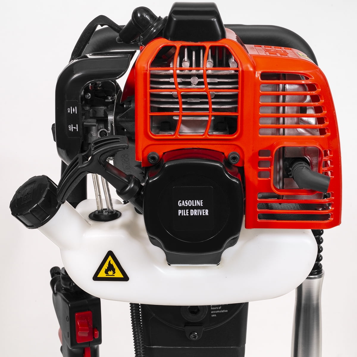 Gas T Post Driver 2 Stroke 52cccc Gas Powered T-Post Driver Heavy Duty Gasoline Push Pile ...