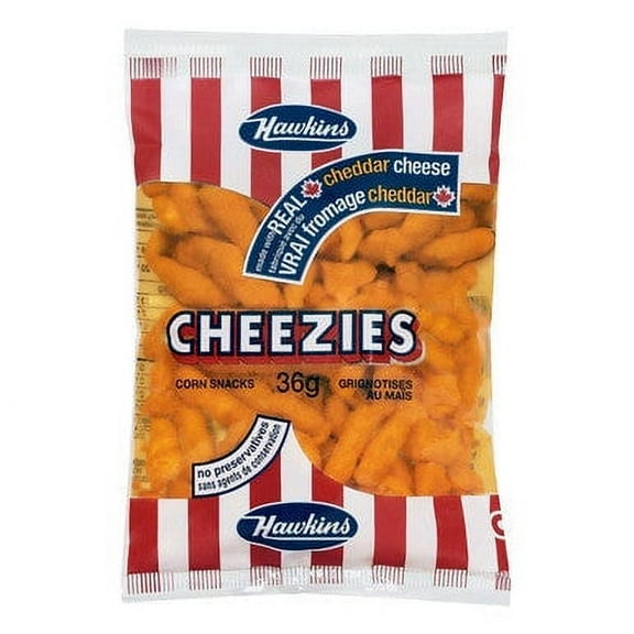 Hawkins Real Cheddar Cheese Cheezies, Crunchy Cornmeal Snack, Triple ...