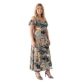 24seven Comfort Apparel Elevate Curvy Paisley Print Soft V Neck Cold ...