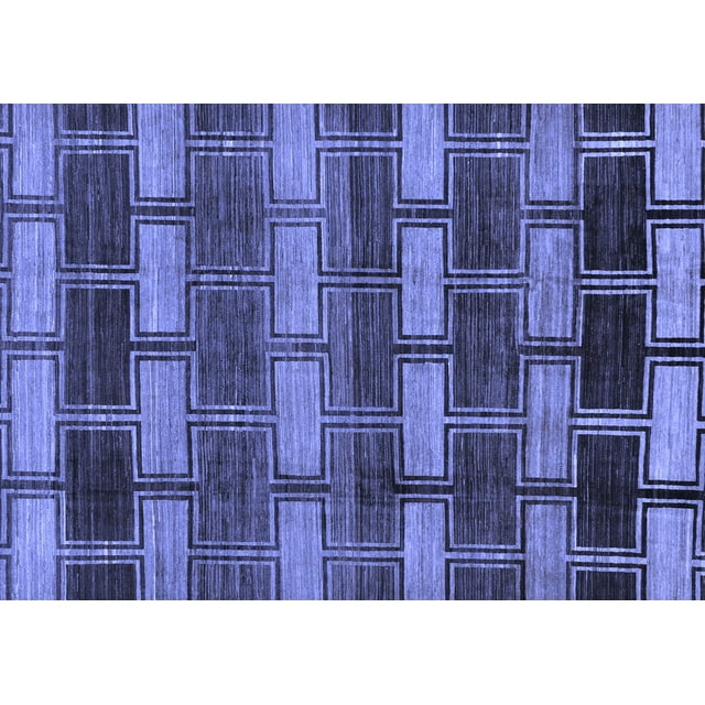 Ahgly Company Indoor Rectangle Abstract Blue Modern Area Rugs, 2' x 5 ...