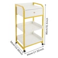Salon Trolley Cart with Drawer & Wheels, 3 Tier Metal Utility Storage ...