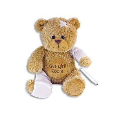 get well soon signature bear with pen ~ adorable 15'' plush~ squeezable ...