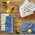 KitchenAid Albany Kitchen Towel 4-Pack Set, Blue Velvet /White, 16"x26 ...
