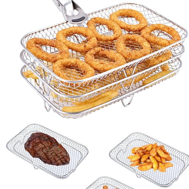 Buy Dual Air Fryer Rack Compatible for Ninja Multi-layered Dehydrator ...