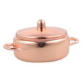 FOMIYES Retro Rose Gold Alloy Stew Pot Miniature for Decor with ...