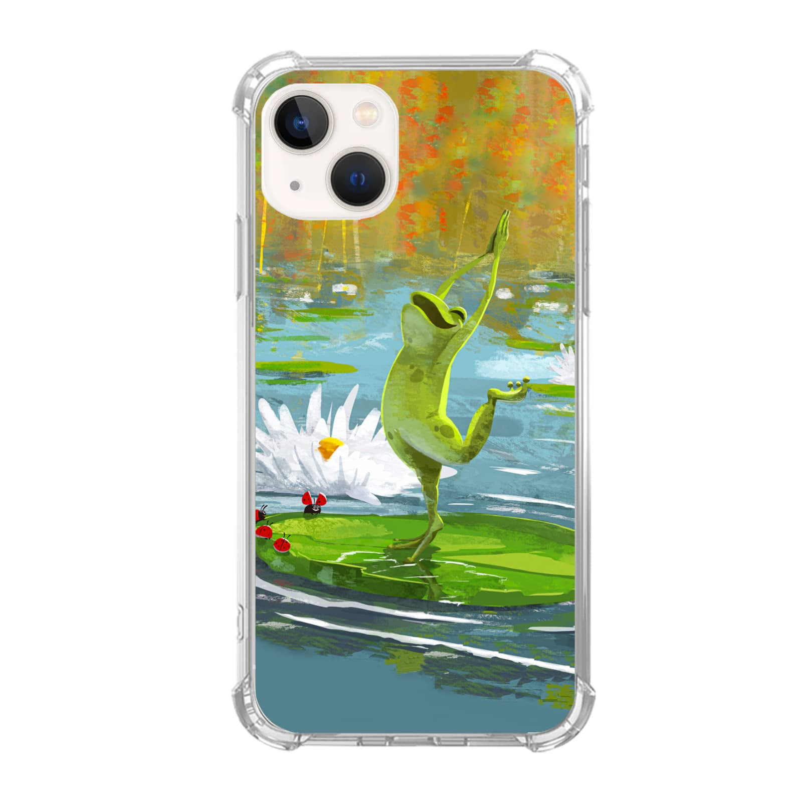Dancing Frog Case for iPhone 13 Mini,Aesthetic Art Design TPU Shock ...