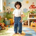 CONZONE Toddler Boys Jeans Casual Denim Pants for Kids Elastic Waist ...