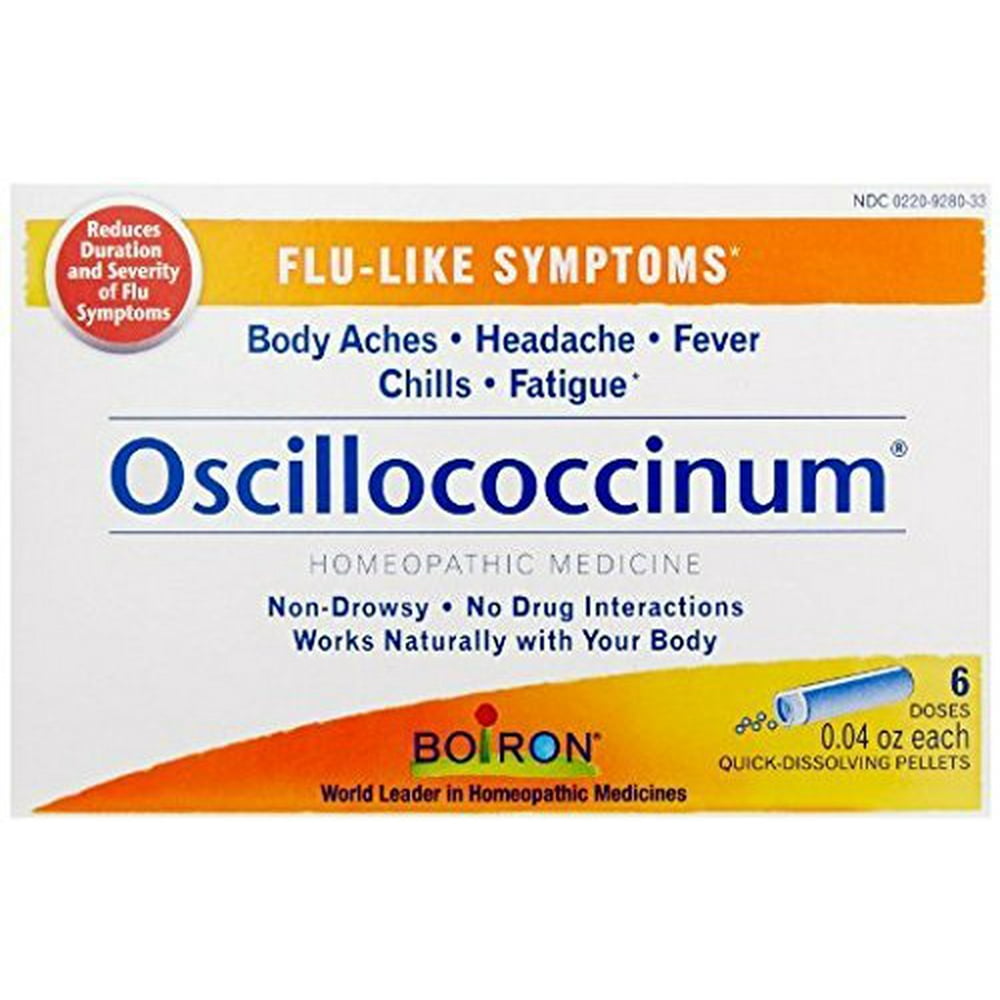 Boiron Homeopathic Medicine Oscillococcinum for Flu, 6 Count Boxes of 0 ...
