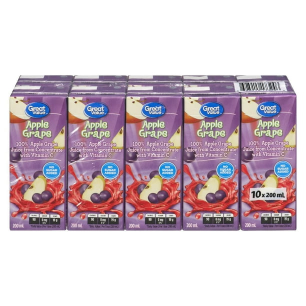 Great Value Apple Grape Juice - Walmart.ca