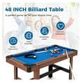 Pool Table, Inch Wooden Billiard Tables with 16 Balls, 2 Cue Sticks, 2 ...
