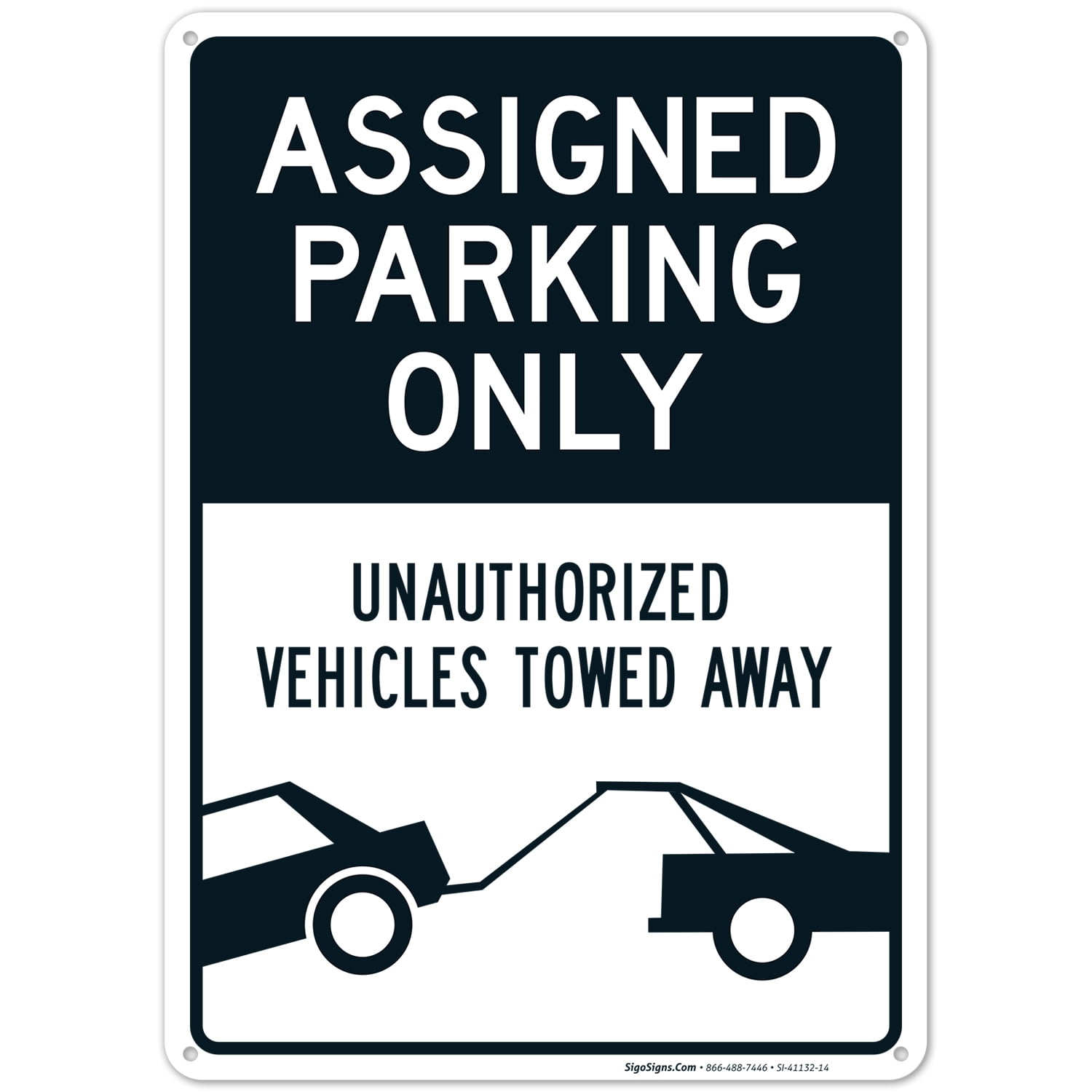 Assigned Parking Only Sign, 10x14 Aluminum - Walmart.com