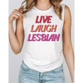 Live Laugh Lesbian Womens Muscle Tank, LGBTQIA Pride Tank Top, Rainbow ...