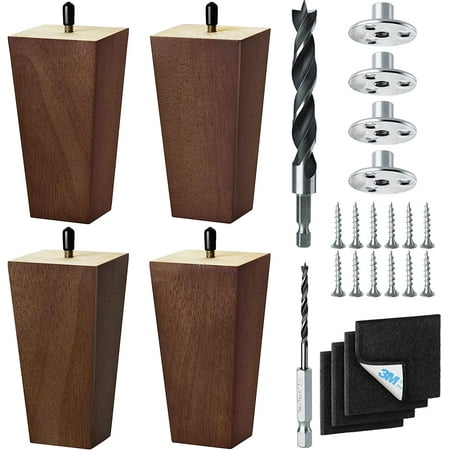 Wooden Couch Legs 3 Inch, Wooden Replacement Legs for Sofa, Wood ...