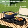 Camping Stove Portable Camp Stove with Independently Adjustable Heat ...