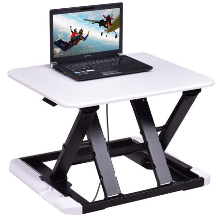 Gymax Adjustable Height Sit/Stand Desk Computer Lift Riser Laptop Work ...