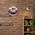 Agiufgs Round Metal Sign 11.8 in, Patriotic Printed Design with Rustic ...