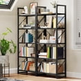 5 Tier Bookshelf, Industrial Bookshelves Open Shelf Bookcase, Storage ...