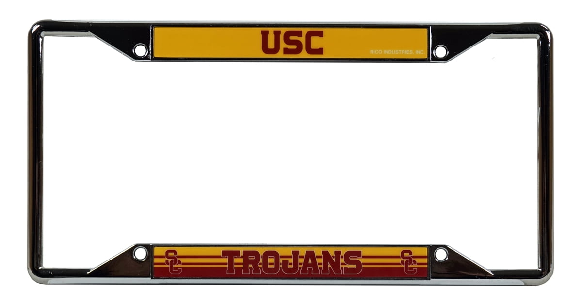 Southern California USC Trojans Chrome EZ View License Plate Frame ...