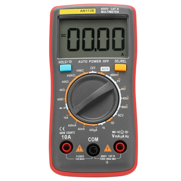Multímetro digital, AN113E Multímetro digital portátil Medidor de ...