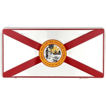 Alabama State Flag Novelty Metal Vanity License Tag Plate - Walmart.com