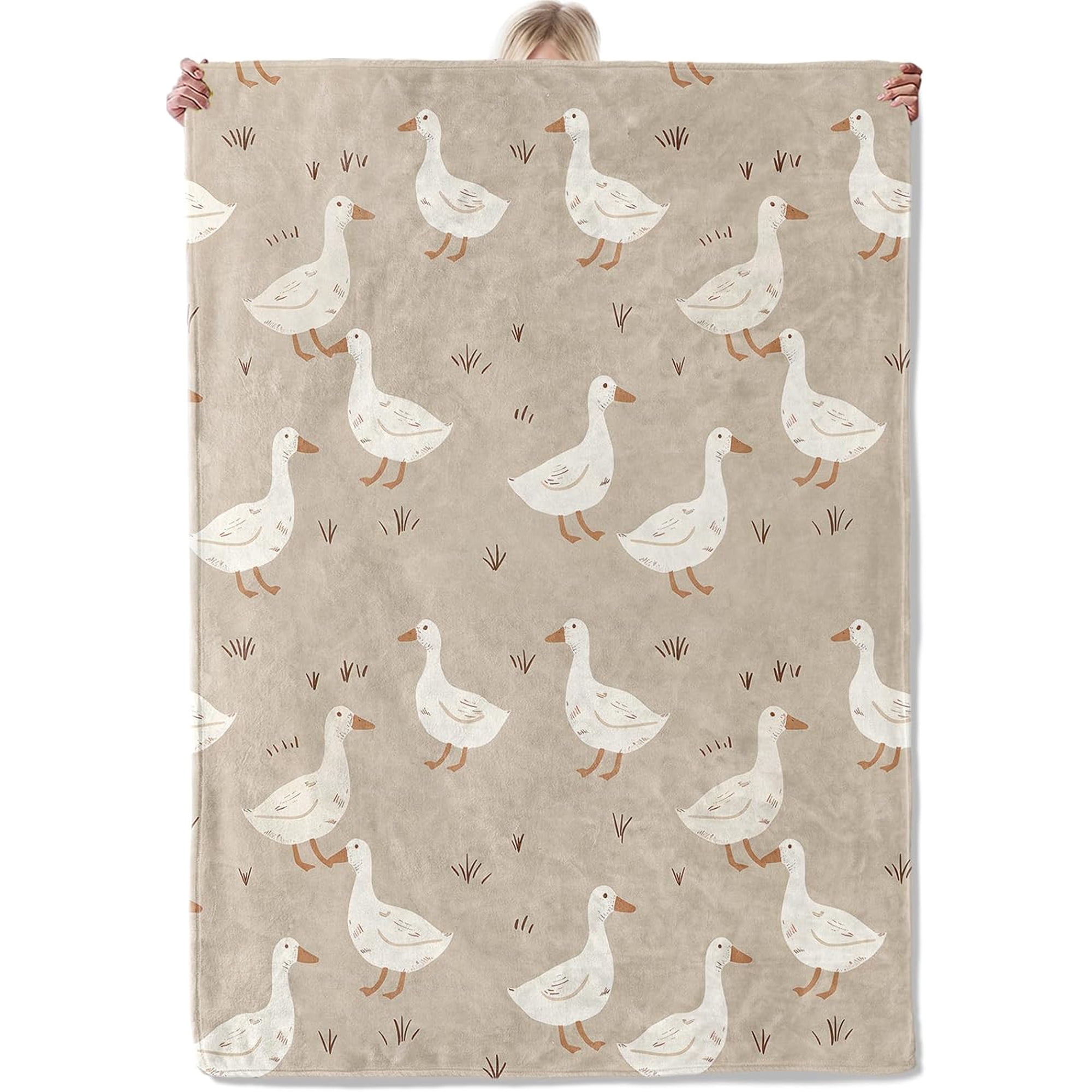 Click here for Uejunbo Cute White Duck Theme Throw Blanket Gifts... prices