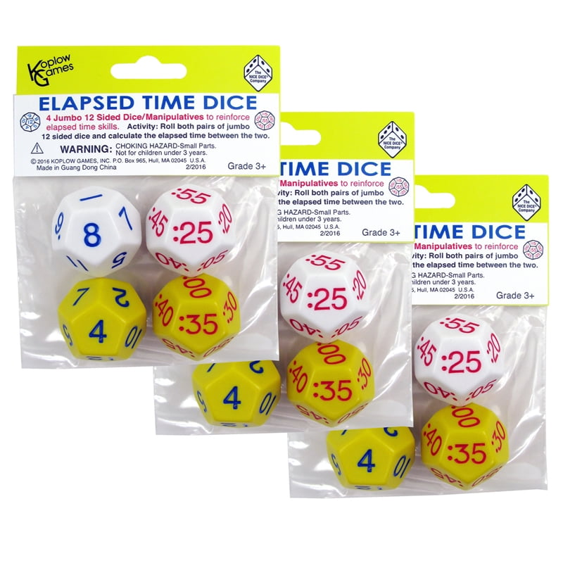 Koplow Games KOP18848BN Elapsed Time Dice Game Set - 2 Pair - Set of 3 ...