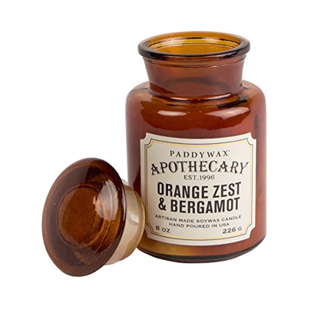 Paddywax Candles Apothecary Collection Scented Candle, 8-Ounce, Orange ...