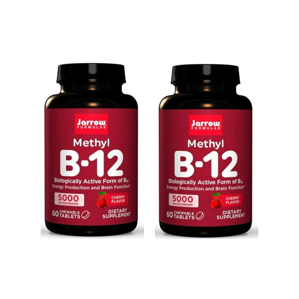 Jarrow Formulas Methyl B-12 5000 mcg - 60 Chewable Tablets, Cherry ...