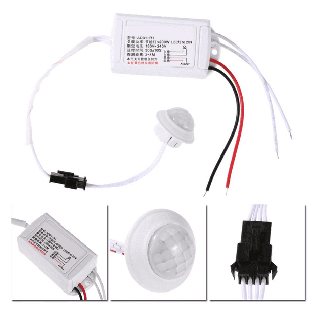 IR Infrared Body Motion Sensor Automatic Auto Light Lamp Control Switch ...